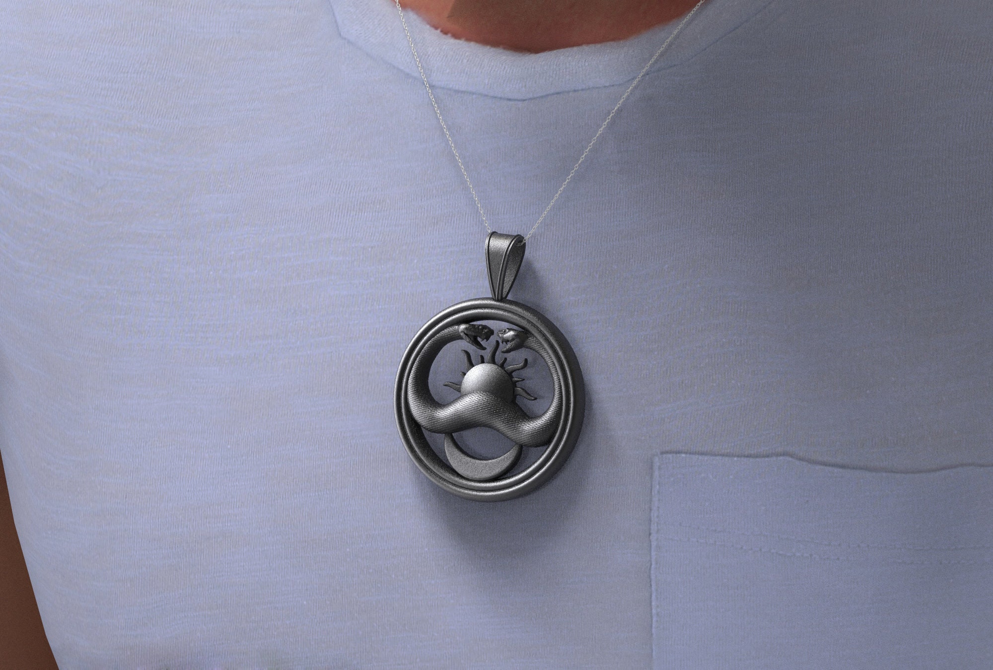 Thulsa Doom Snake Black Steel Necklace Pendant Conan the - Etsy México