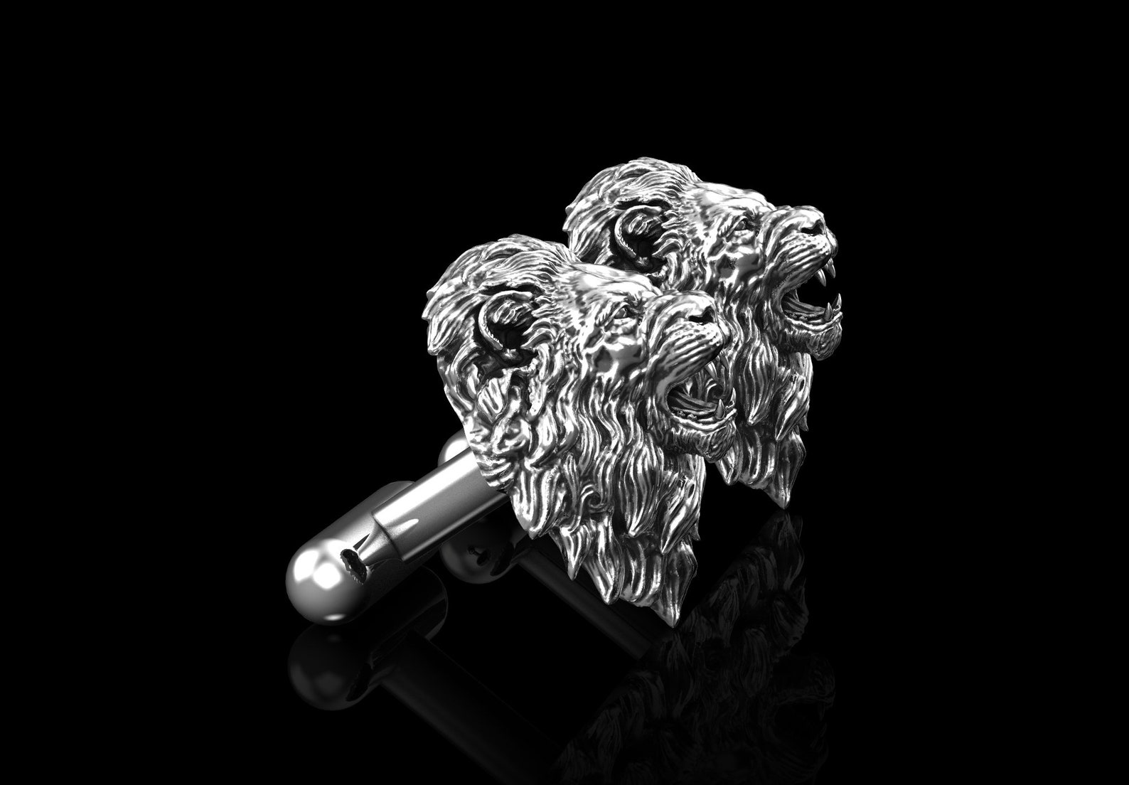 Lion Cufflinks Silver Lion Cufflinks Sterling Silver Lion - Etsy