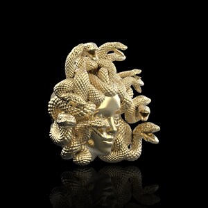 Bronze Medusa Lapel Pin Men, Brooch for Suit Medusa Jewelry, Ancient ...