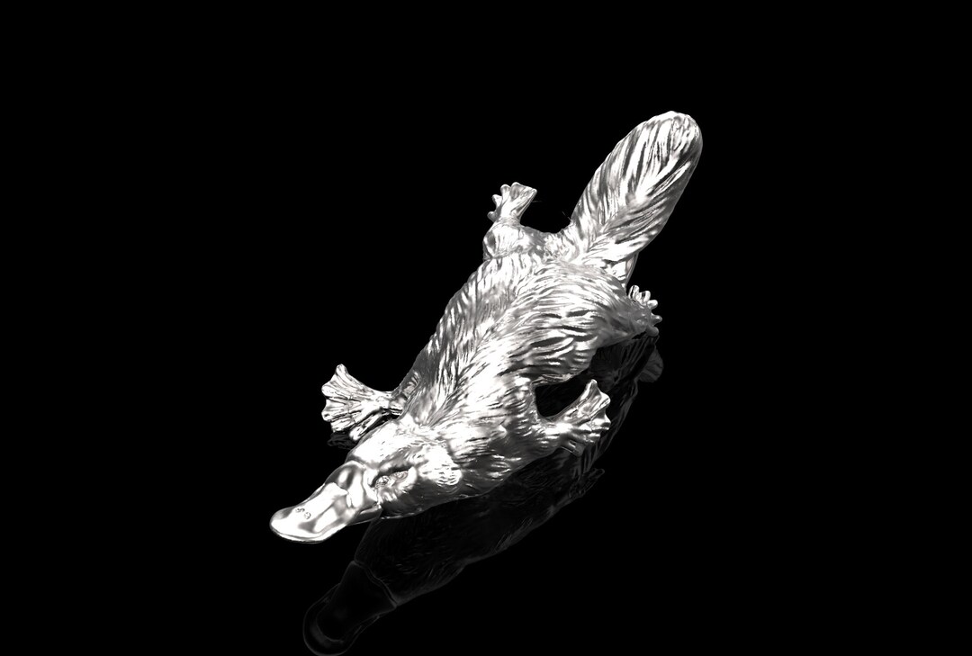 Steling Silver Solid Platypus Necklace Pendant Platypus Charm - Etsy