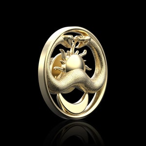 Bronze Thulsa Doom Snake Symbol Lapel Pin, Conan the Barbarian Arnold ...