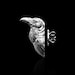 Sterling Silver Raven Bust Lapel Pin, Crow Brooch, Amulet, Blackbird ...