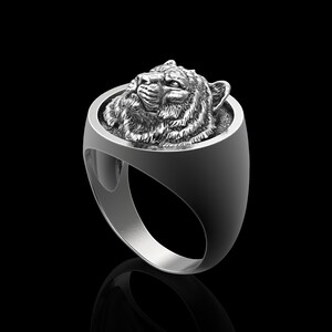Sterling Silver Tiger Ring Silver Tiger King Ring Tiger - Etsy