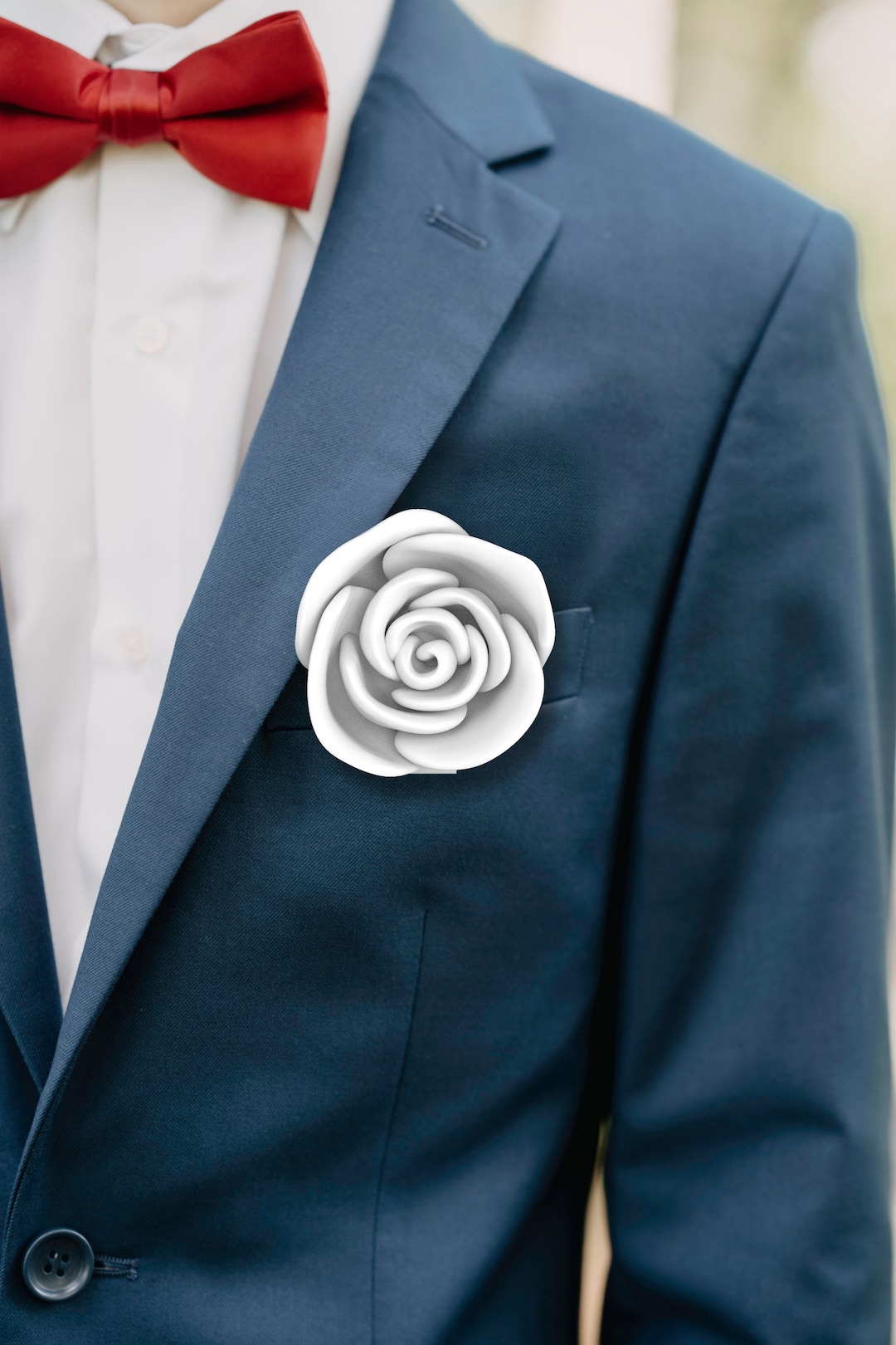Rose Flower Pocket Square, Groom Wedding Gift, Wedding Floral Pocket ...