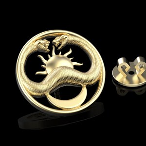 Bronze Thulsa Doom Snake Symbol Lapel Pin, Conan the Barbarian Arnold ...