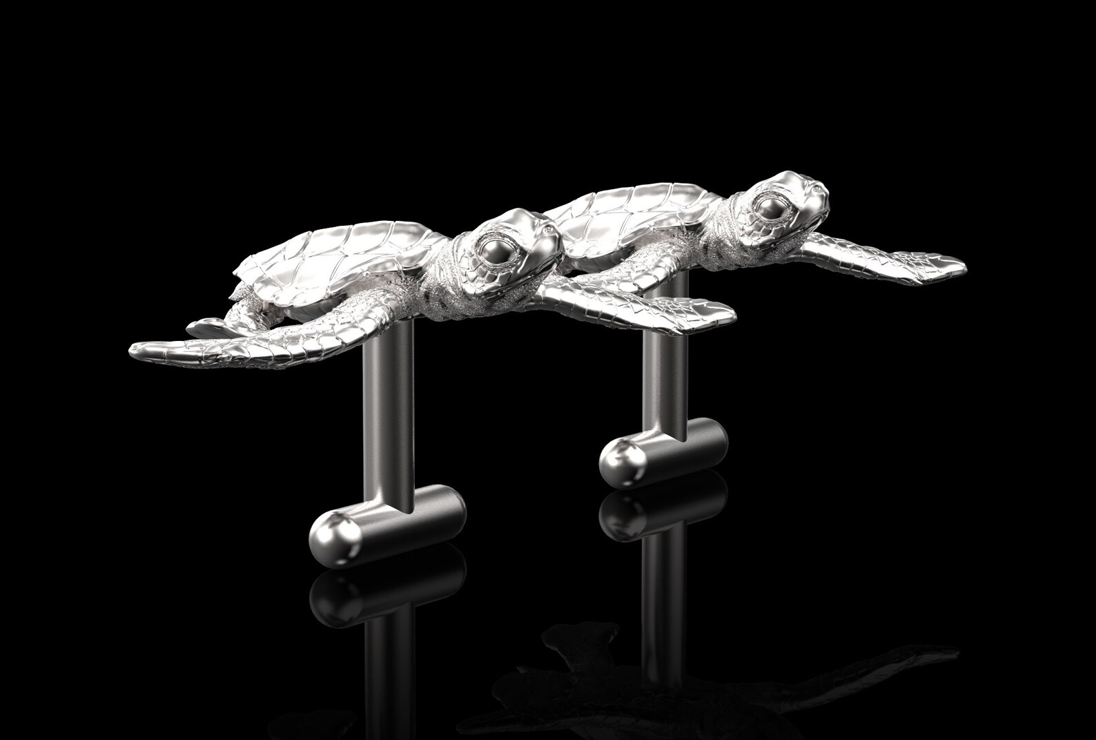 Sterling Silver Baby Sea Turtle Cufflinks, Sealife Cufflinks, Hatchling ...