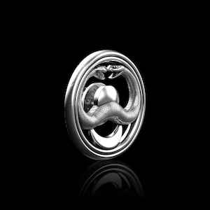 Sterling Silver Thulsa Doom Snake Symbol Lapel Pin, Conan the Barbarian ...