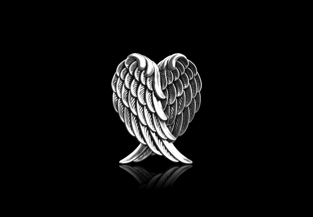 Sterling Silver Angel Wings Lapel Pin, Guardian Angel Wing Men Brooch ...