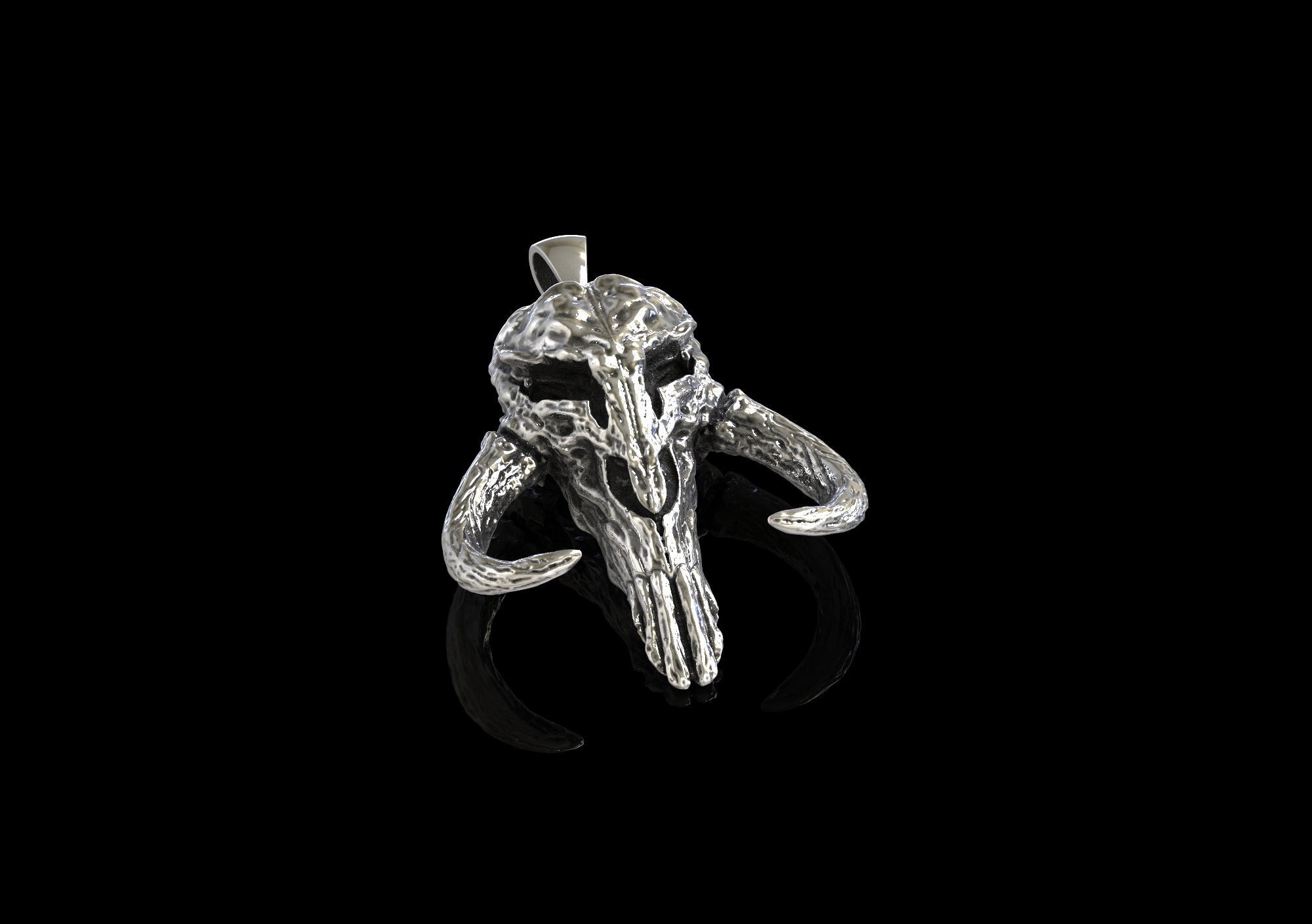 Sterling Silver Star Wars Mythosaur Pendant Necklace, the Mandalorian ...