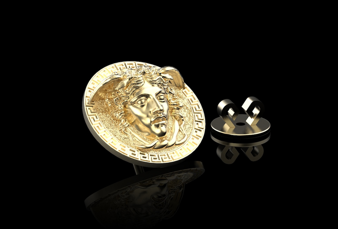 Bronze Medusa Lapel Pin Men, Brooch for Suit Medusa Jewelry, Greek ...