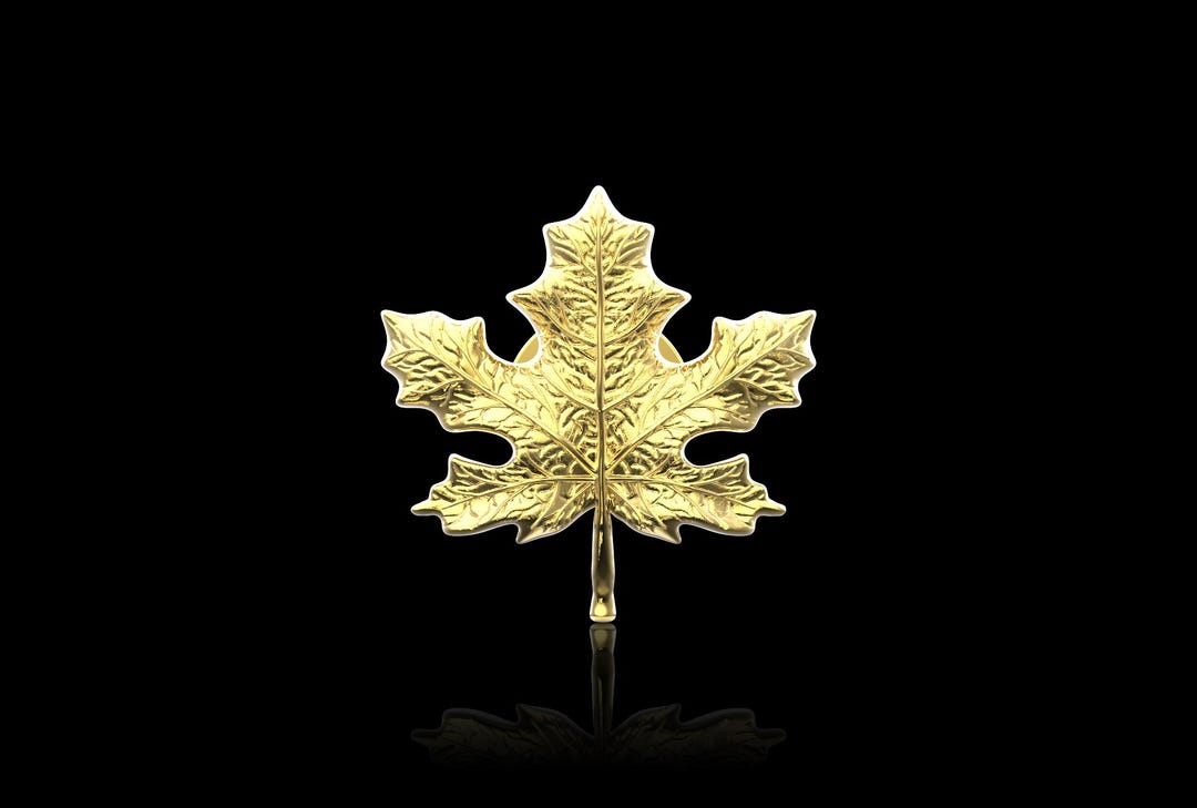 18K Gold Plated Maple Leaf Lapel Pins, Maple Leaf Brooch for Men, Groom ...
