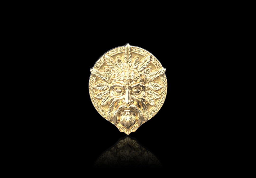 Bronze Green Man Lapel Pin, Celtic Leaf Man Brooch, Gift for Him, Men's ...