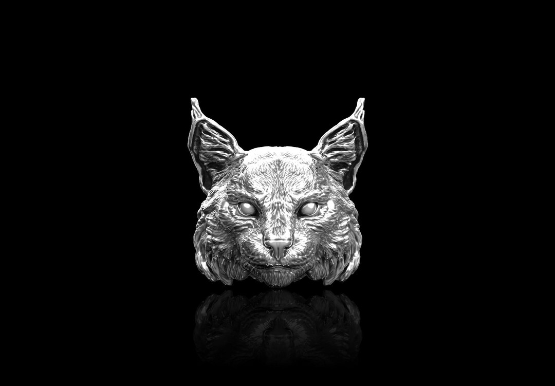 Sterling Silver Bobcat Head Lapel Pin, Bobcat Brooch, Bobcat Badge ...