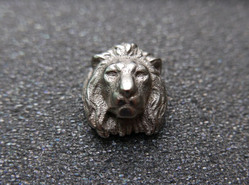 Lion Head Lapel Pin | Etsy