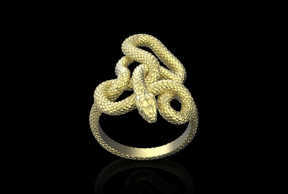 Brass Snake Ring Ancient Mythological Symbols Snake Ring - Etsy