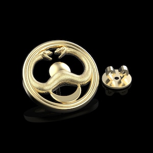 Bronze Thulsa Doom Snake Symbol Lapel Pin, Conan the Barbarian Arnold ...