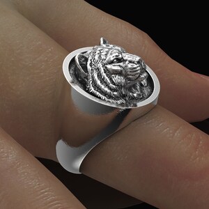 Sterling Silver Tiger Ring Silver Tiger King Ring Tiger - Etsy