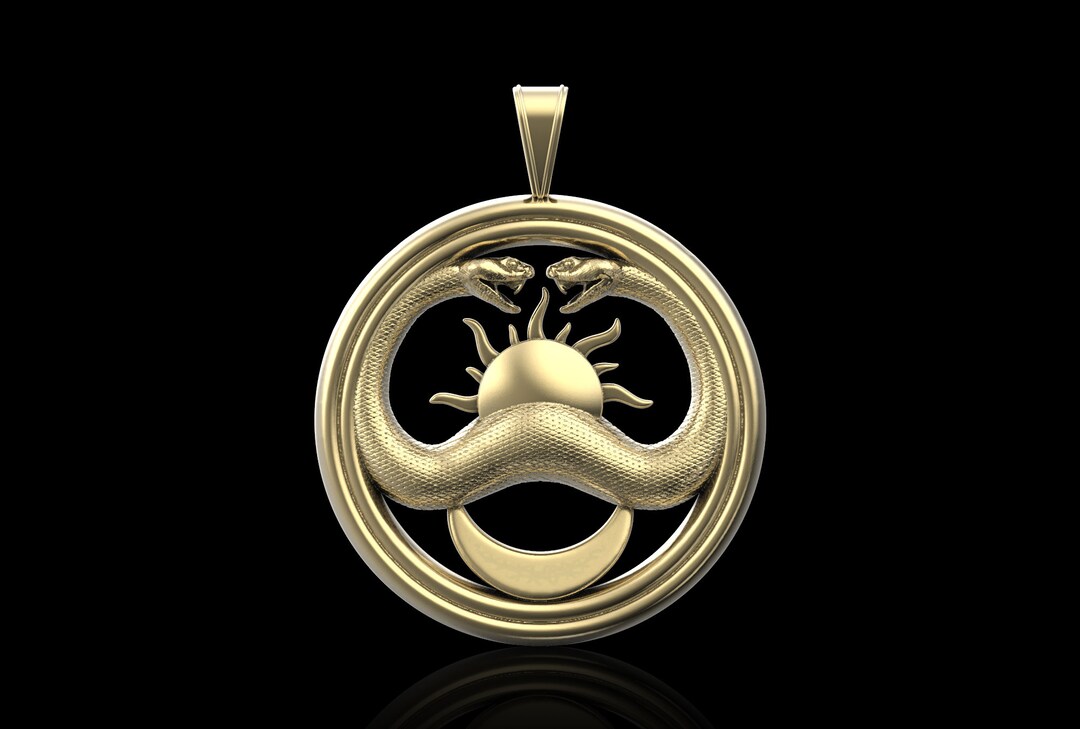 Bronze Thulsa Doom Snake Necklace Pendant, Conan the Barbarian Arnold ...