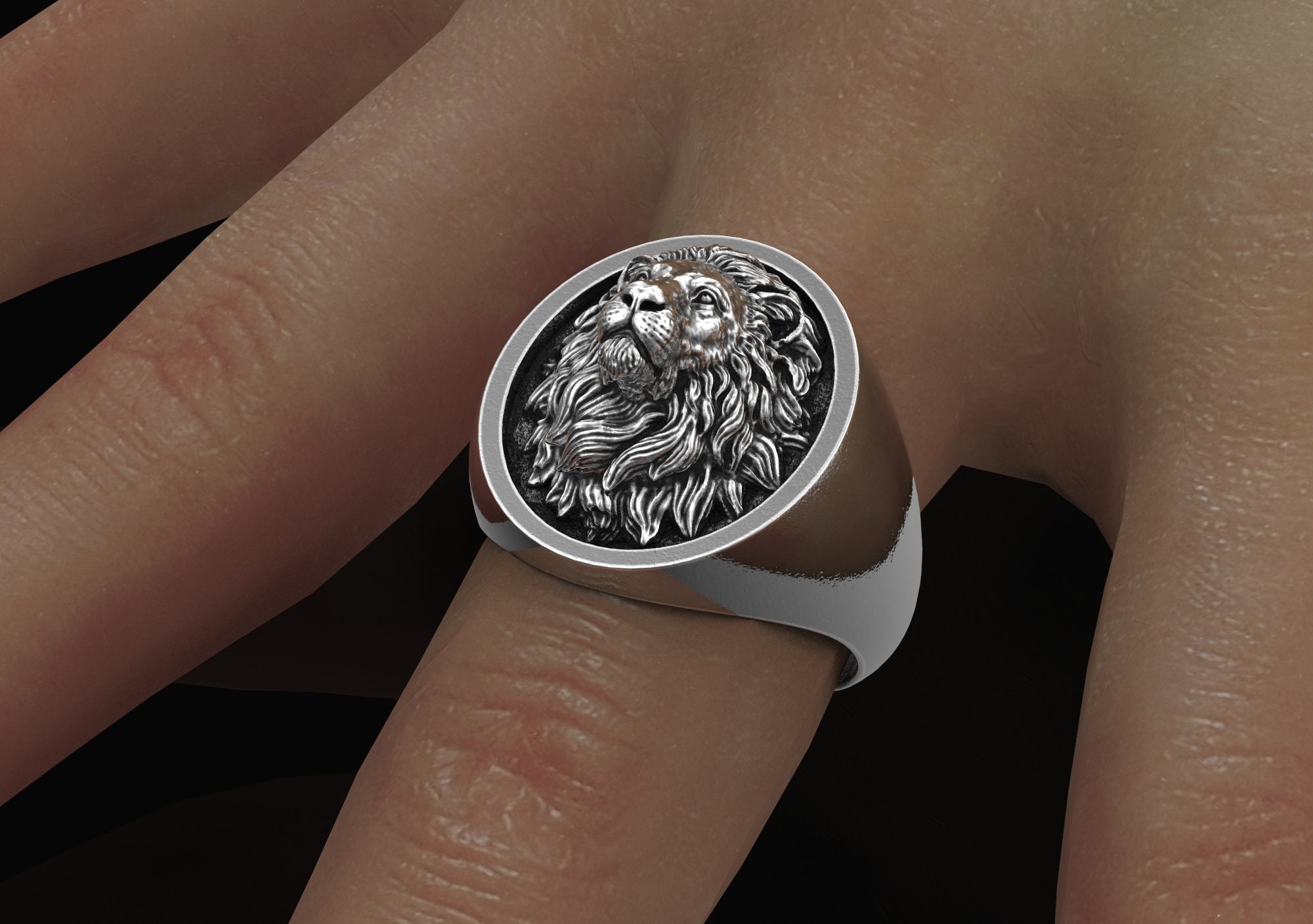 Lion Ring Silver Lion RingWild Lion RingAntique | Etsy
