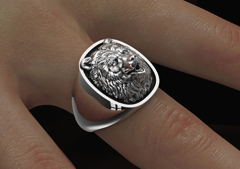 Bear Ring, Bear Silver Ring, Grizzly Bear Ring,bear Ring for Men, Mens ...