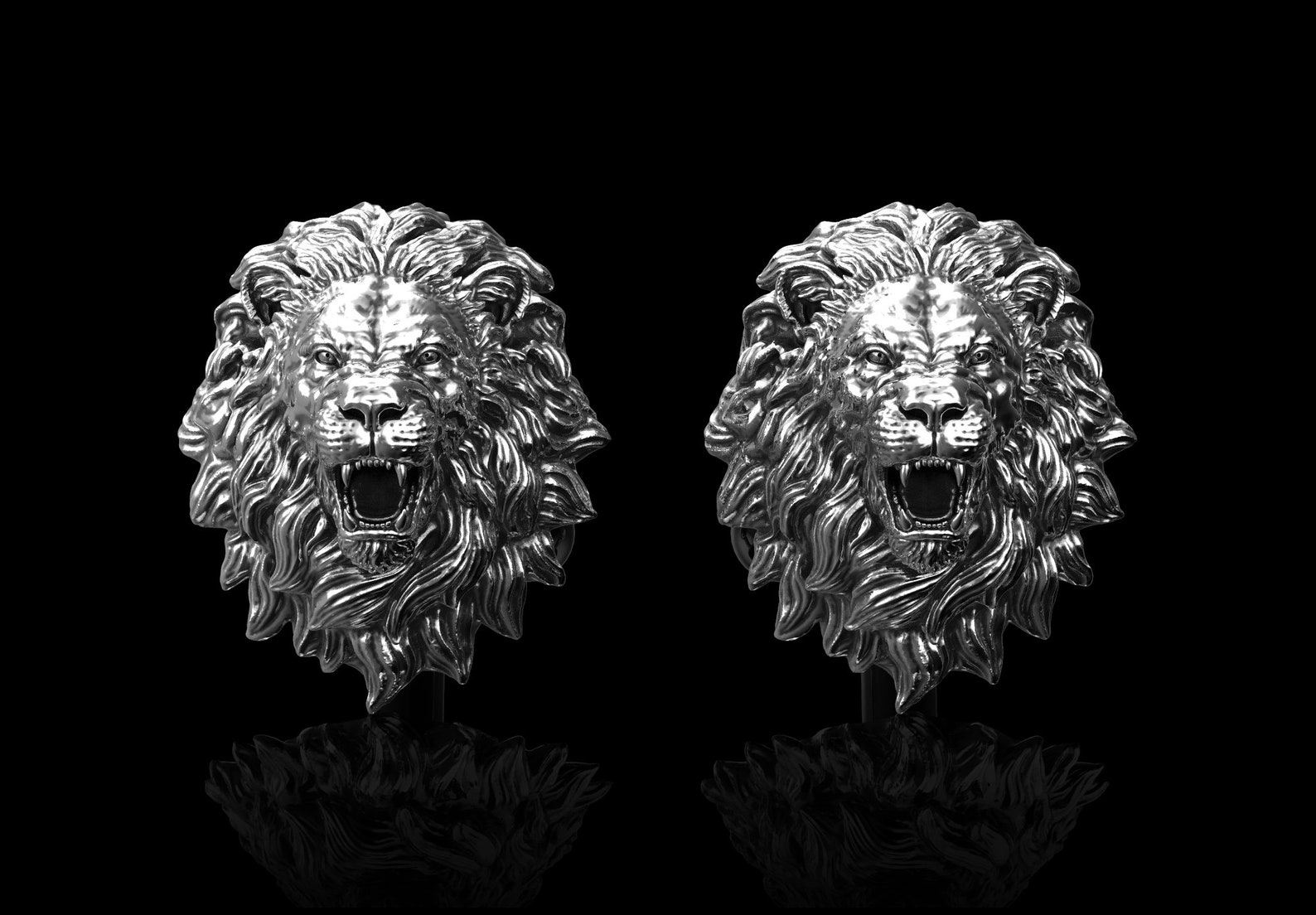 Lion Cufflinks Silver Lion Cufflinks Sterling Silver Lion - Etsy