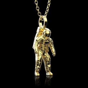 18K Gold Plated Apollo 11-14 Astronaut Pendant, Neil Armstrong Space ...