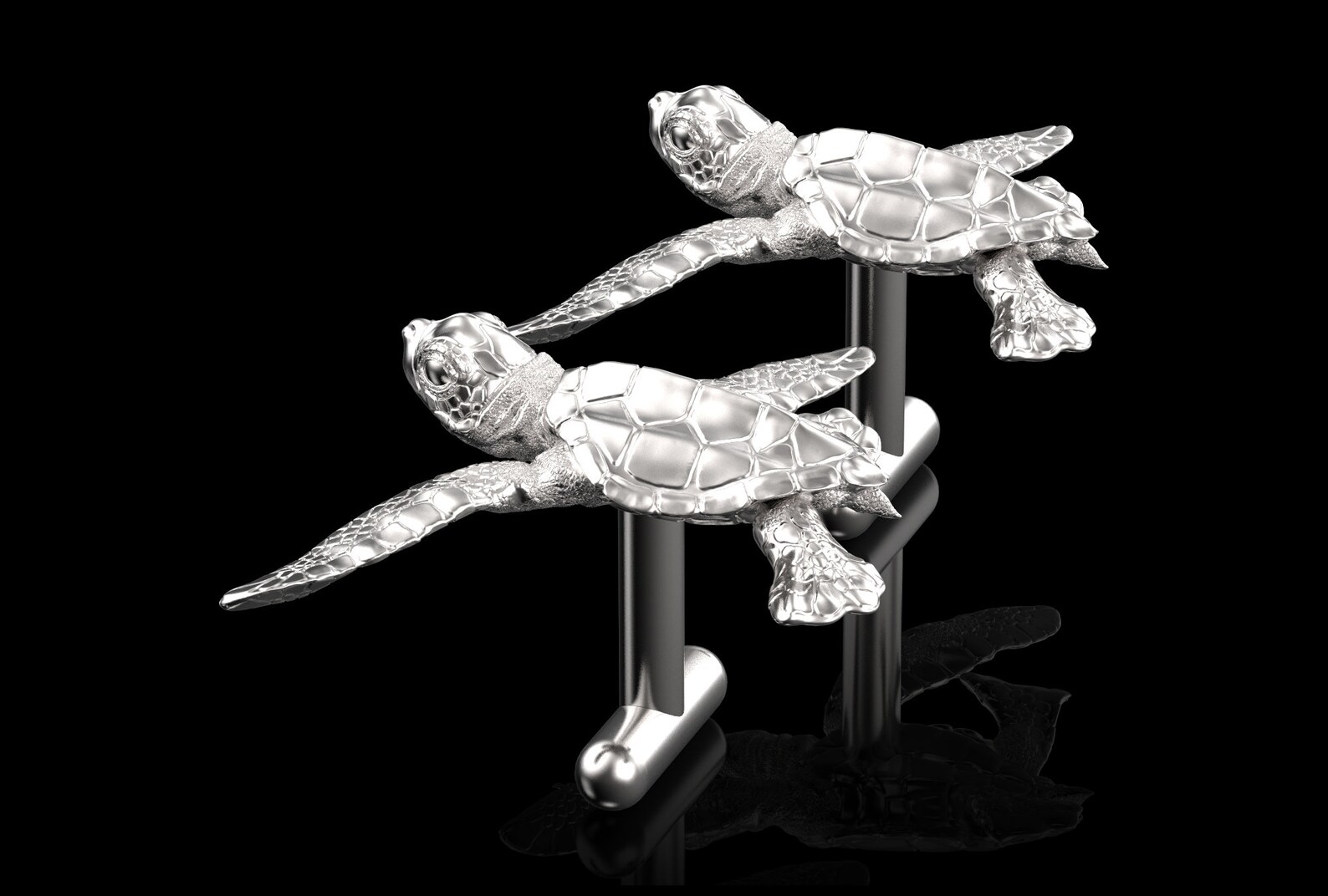 Sterling Silver Baby Sea Turtle Cufflinks, Sealife Cufflinks, Hatchling ...