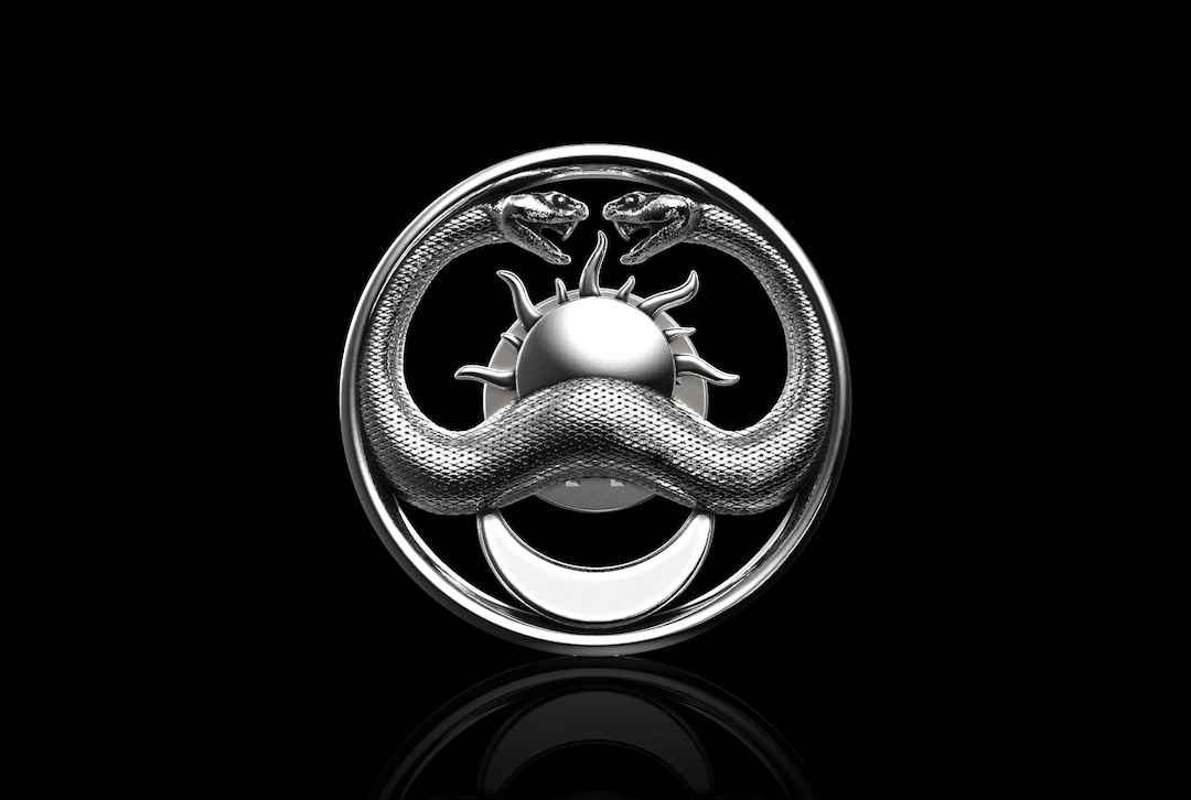 Sterling Silver Thulsa Doom Snake Symbol Lapel Pin, Conan the Barbarian ...
