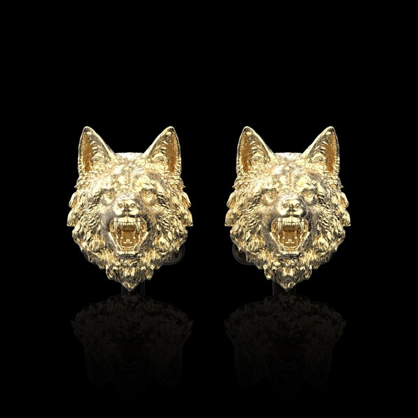 Wolf Cufflinks - Etsy