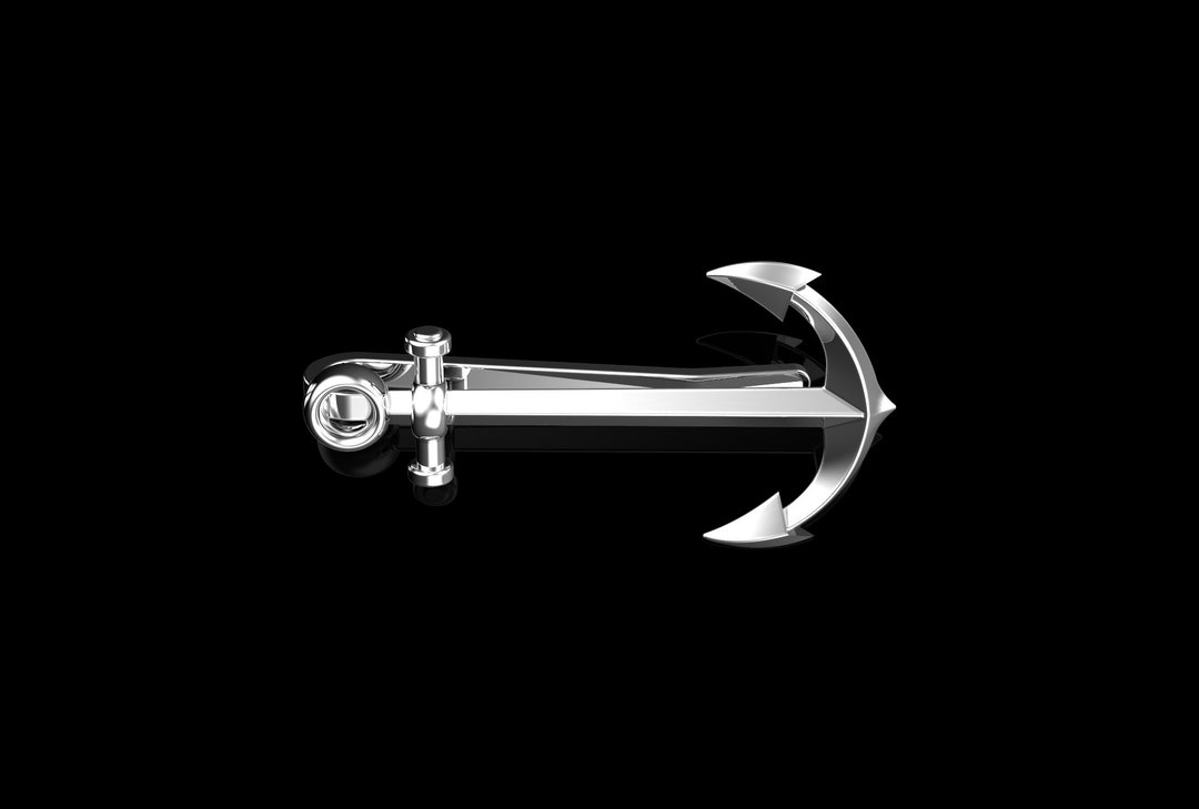 Sterling Silver Anchor Tie Clip, Boat Cruise Ship Tie Bar, Present for ...