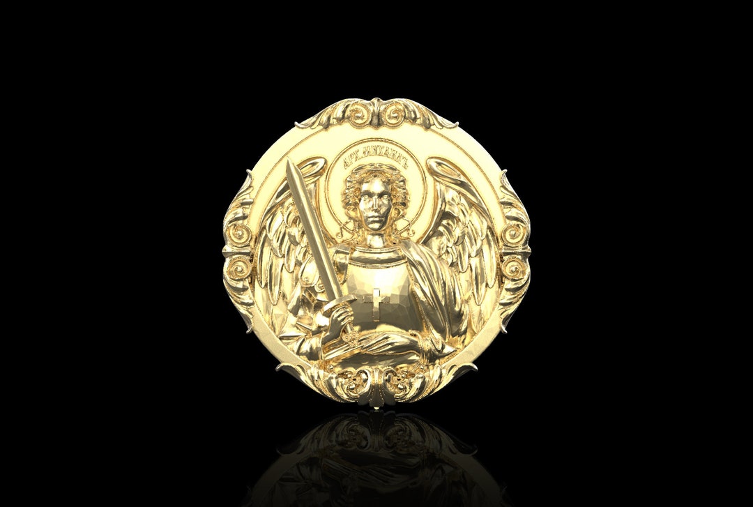 Bronze Archangel Saint Michael Lapel Pin Christian Archangel Brooch, St ...