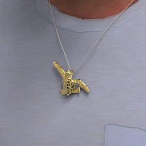 Yellow Gold Plated Sea Turtle Hatchling Necklace, Sealife Pendant, Baby ...
