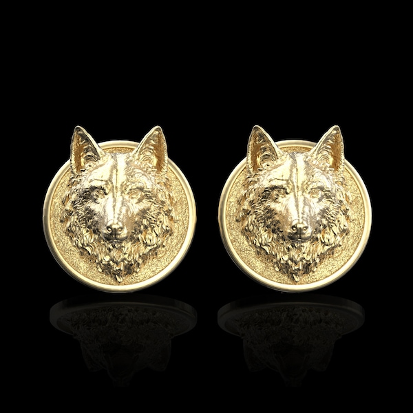 Wolf Cufflinks - Etsy