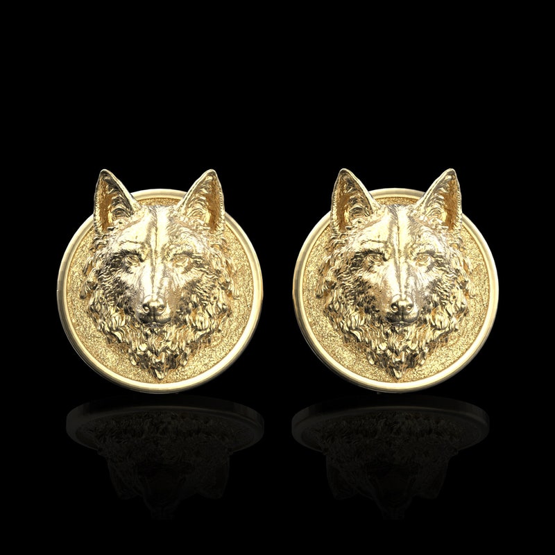 Wolf Cufflinks - Etsy