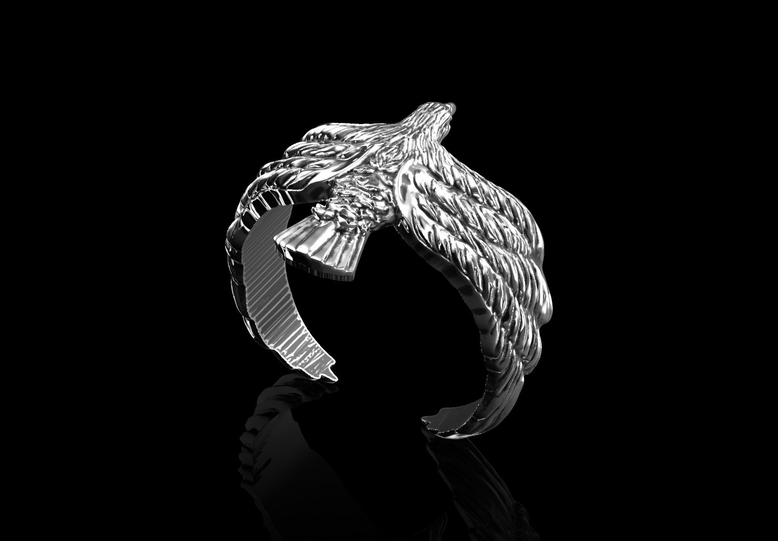 Sterling Silver Eagle Ring Thunderbird Ring Hawk Ring Mens - Etsy