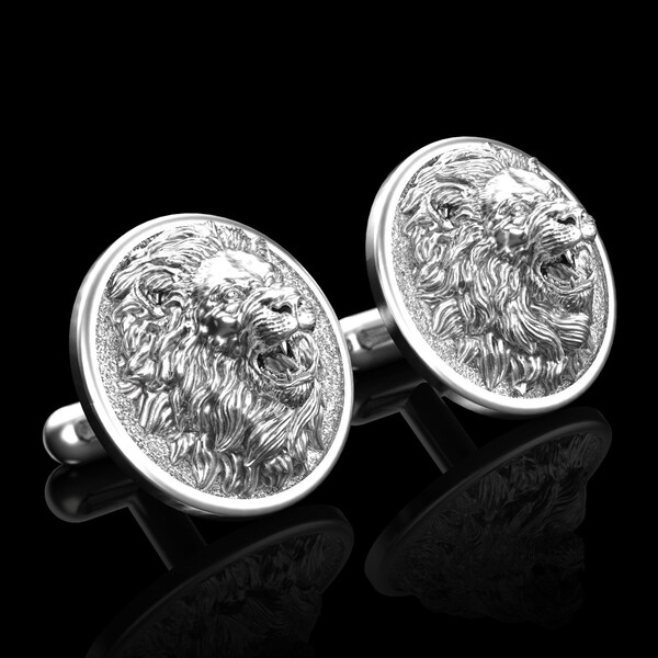 Gold Lion Cufflinks - Etsy