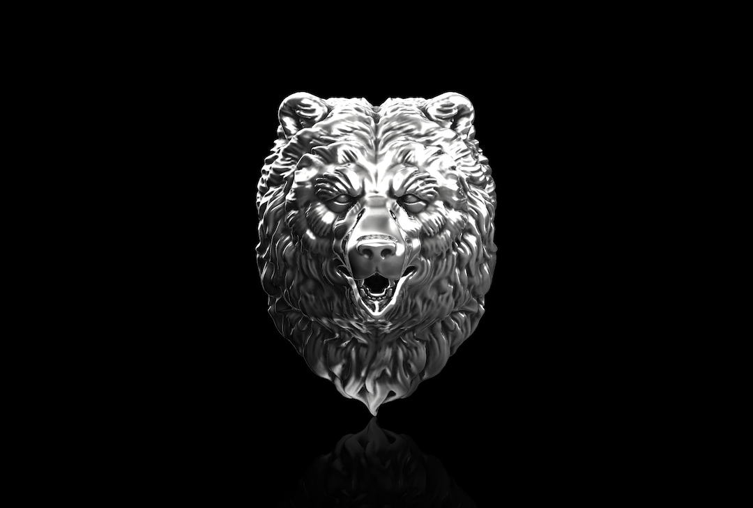 Sterling Silver Bear Lapel Pin Men, Brooch for Suit Grizzly Bear ...