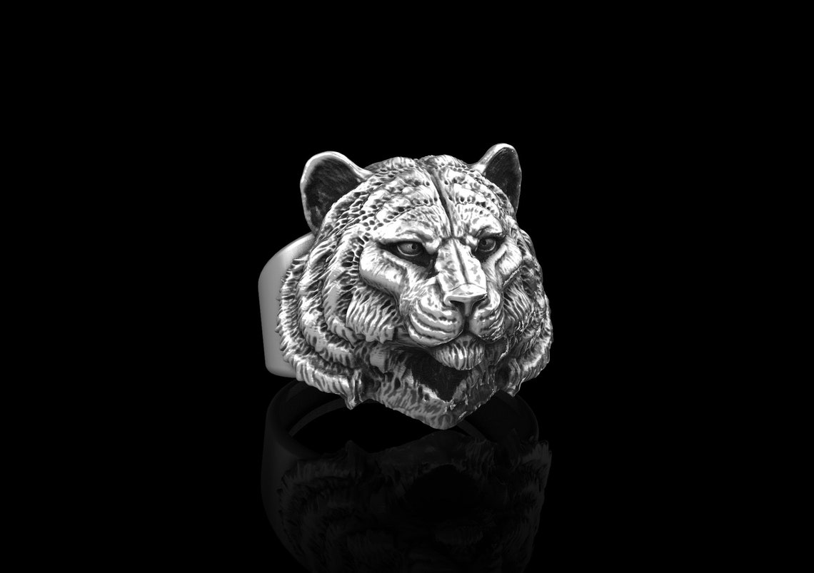 Sterling Silver Tiger Ring Tiger King Men Ring Tiger - Etsy