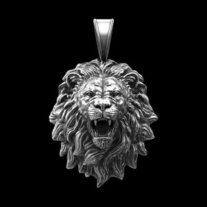 Buy Personalized Big Size Roaring Lion Men Pendant, Angry Lion Pendant ...