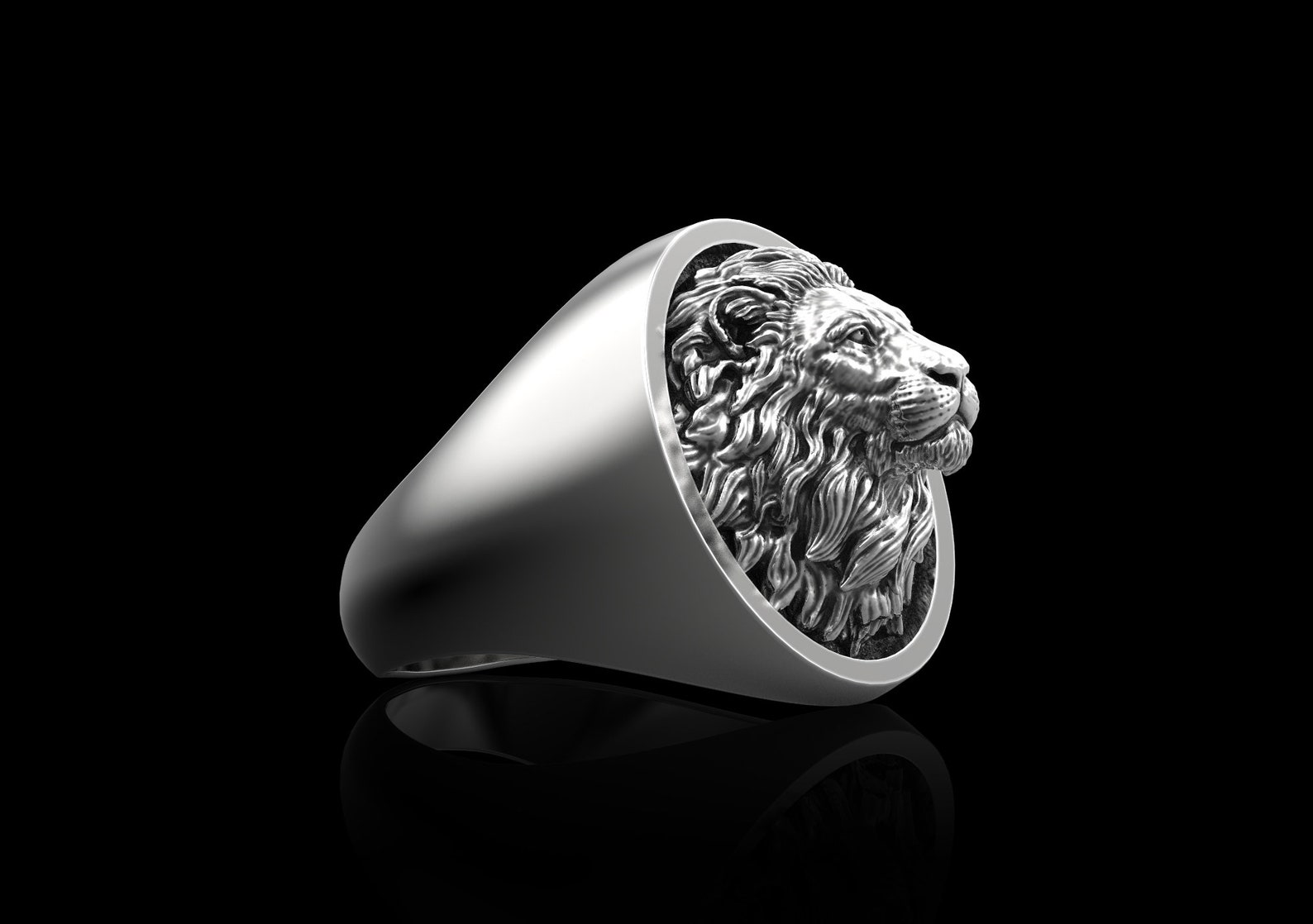 Lion Ring Silver Lion Ringwild Lion Ringantique | Etsy