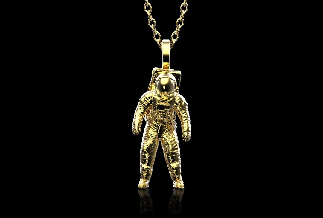 18K Gold Plated Apollo 11-14 Astronaut Pendant, Neil Armstrong Space ...