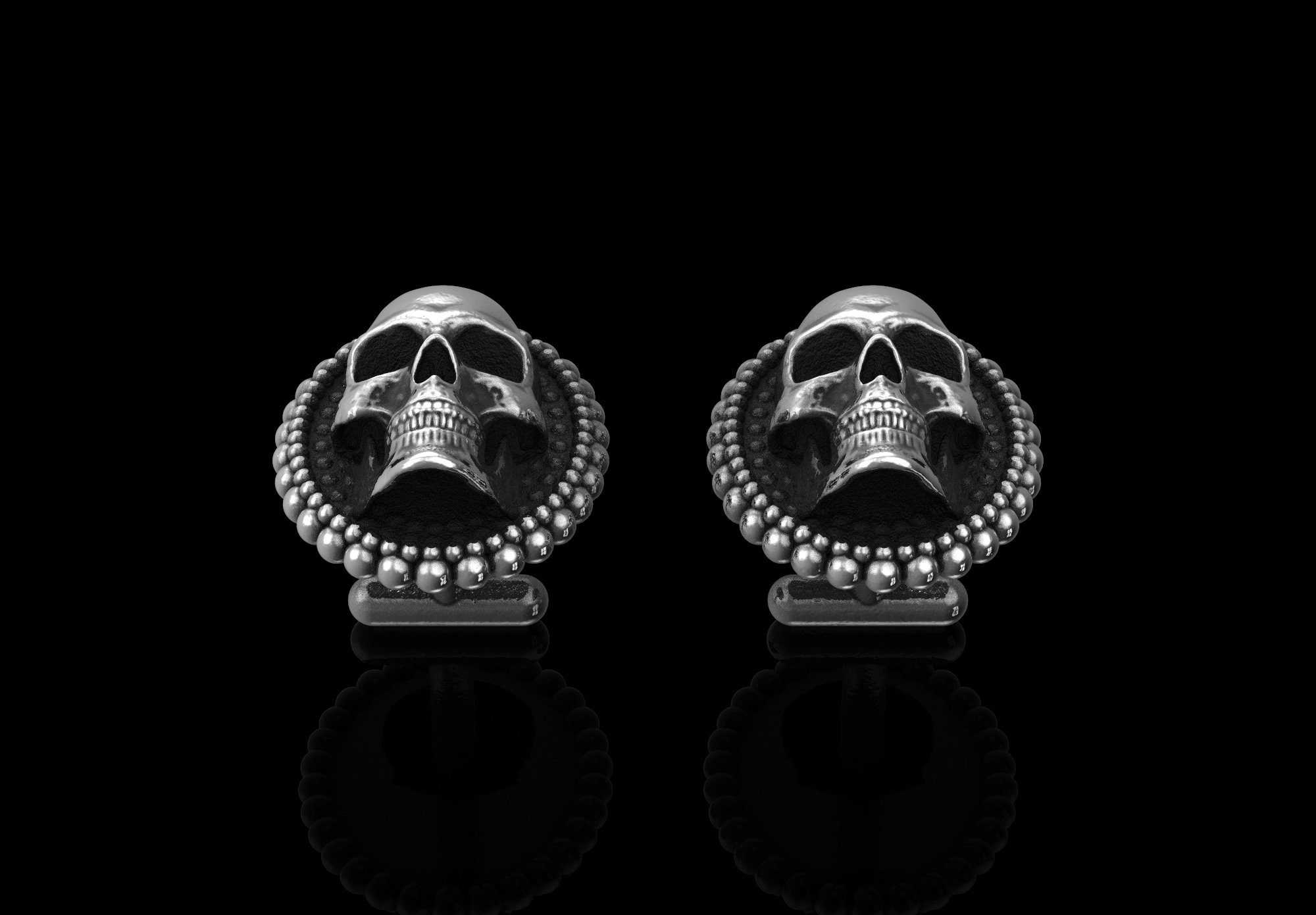 Mens Silver Skull Cufflinks Skull Cufflinks Human Skull | Etsy