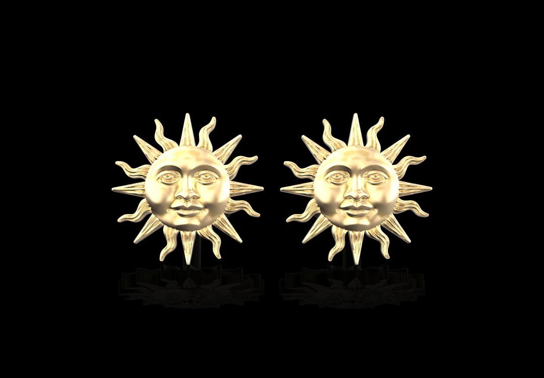 Bronze Celestial Sun Cufflinks, Sun Face Cufflinks, Tuxedo Items ...