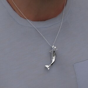 Sterling Silver Beluga Whale Pendant Necklace, Sea Life Marine Scuba ...