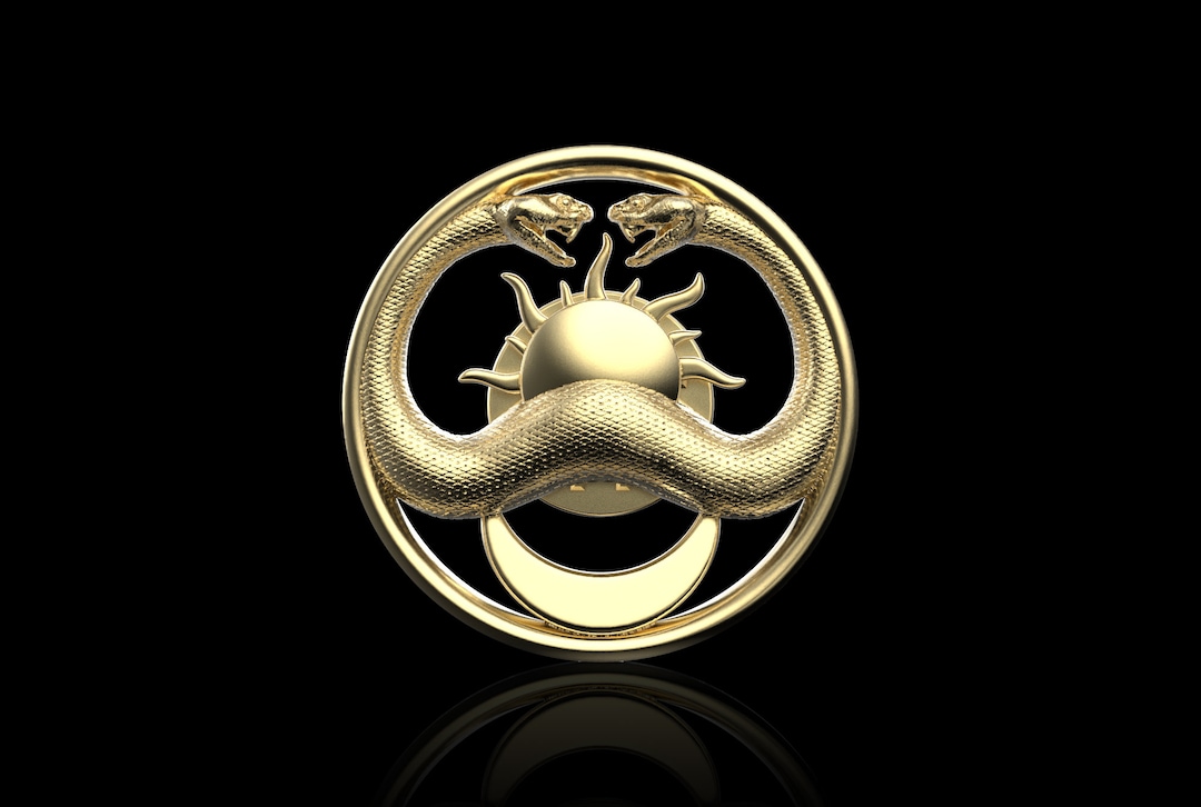 Bronze Thulsa Doom Snake Symbol Lapel Pin, Conan the Barbarian Arnold ...