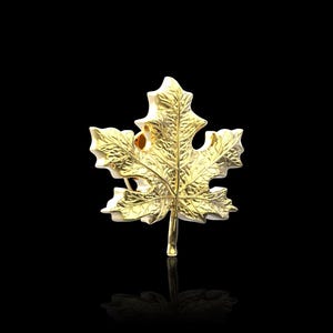 18K Gold Plated Maple Leaf Lapel Pins, Maple Leaf Brooch for Men, Groom ...
