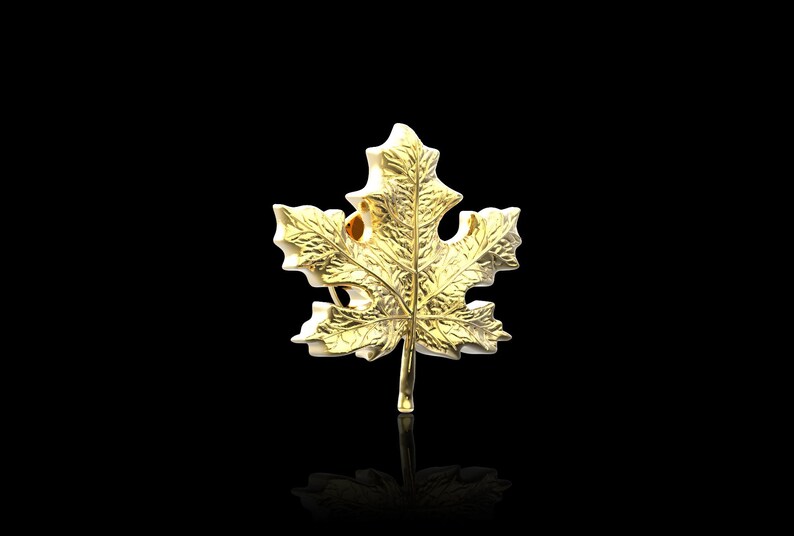 18K Gold Plated Maple Leaf Lapel Pins, Maple Leaf Brooch for Men, Groom ...
