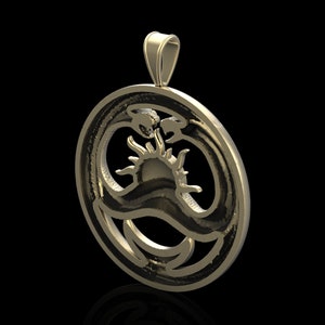Bronze Thulsa Doom Snake Necklace Pendant, Conan the Barbarian Arnold ...