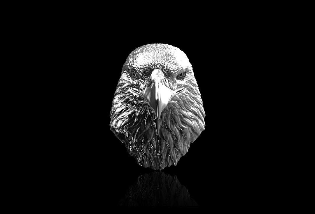 Sterling Silver American Bald Eagle Lapel Pins, Eagle Head Men's Brooch ...
