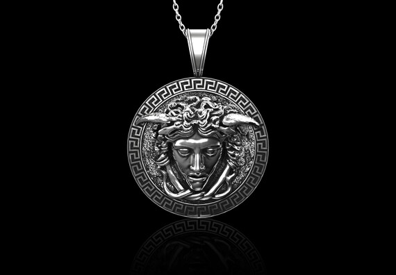 Sterling Silver Medusa Pendant Necklace Greek Medusa Ancient - Etsy